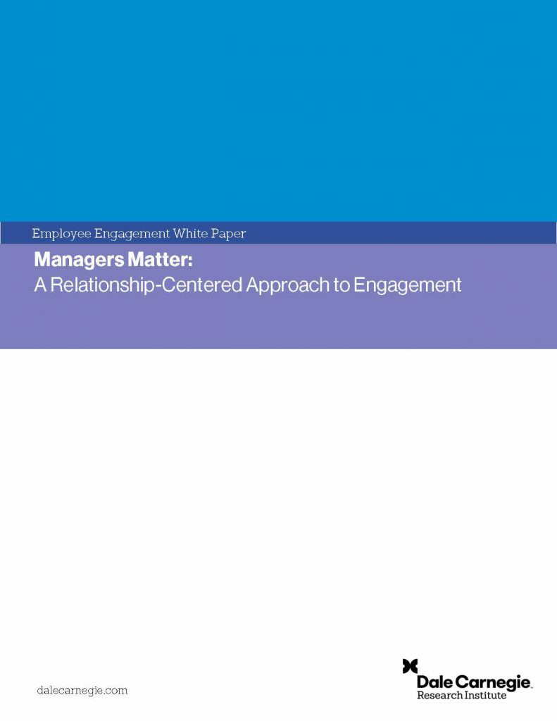 Managers Matter: A Relationship-Centered Approach to Engagement｜Dale ...
